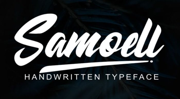 Download Free Samoell Handwritten Script Font - Free Fonts