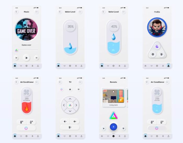 Download Free Smart Home Remote App Design XD - Free Mobile UI, XD