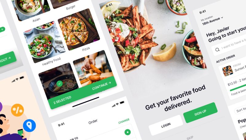 Download Free Food Delivery Mobile UI Kit For Figma - Free Figma, Mobile UI