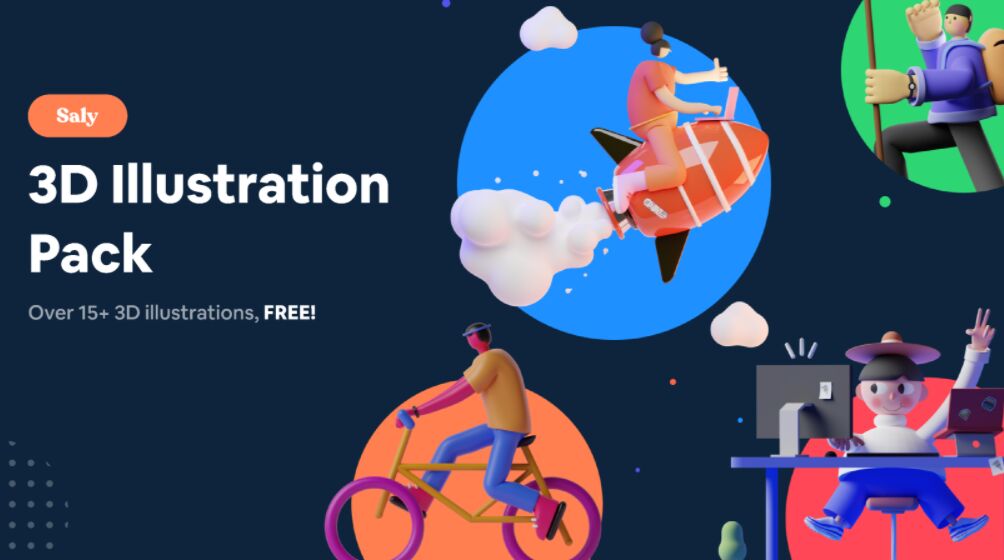 Download Free High Quality 3D Illustrations For Figma - Free Figma