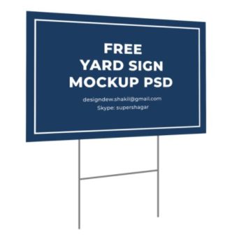 Download Free Minimal Yard Sign PSD Mockup - Free PSD Mockups