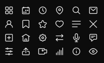 Download Free 24 Minimalistic UI Icons For Figma - Free Figma, Web Icons