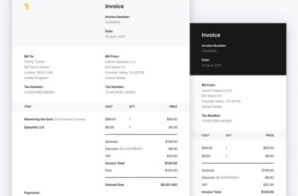 Download Free Minimal A4 Invoice Figma Template - Free Figma