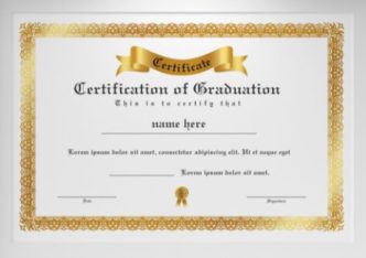 Download Free Elegant Graduation Certificate Vector Template - Free ...