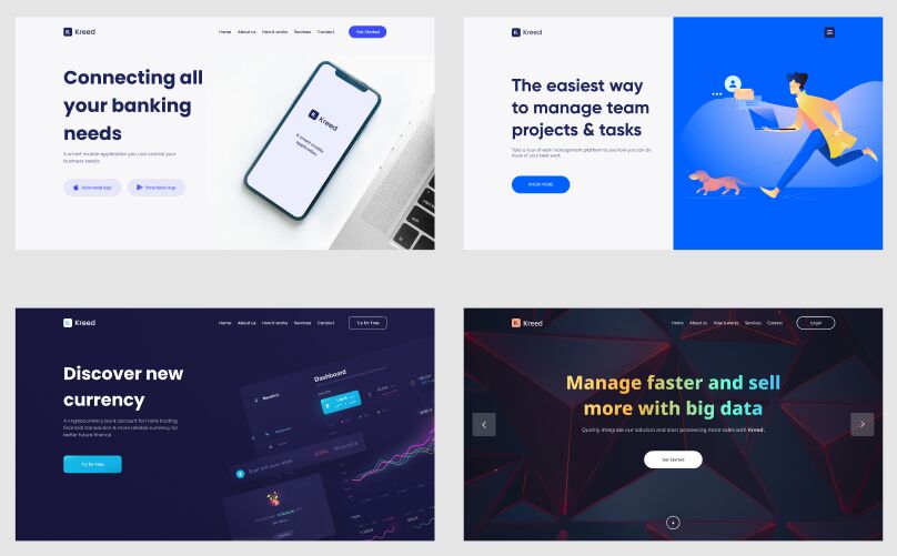 Download Free 20 Site Hero Header Templates For Figma - Free Figma