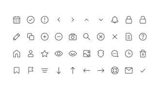 Download Free 40 Thin Line Icons Figma - Free Figma, Web Icons