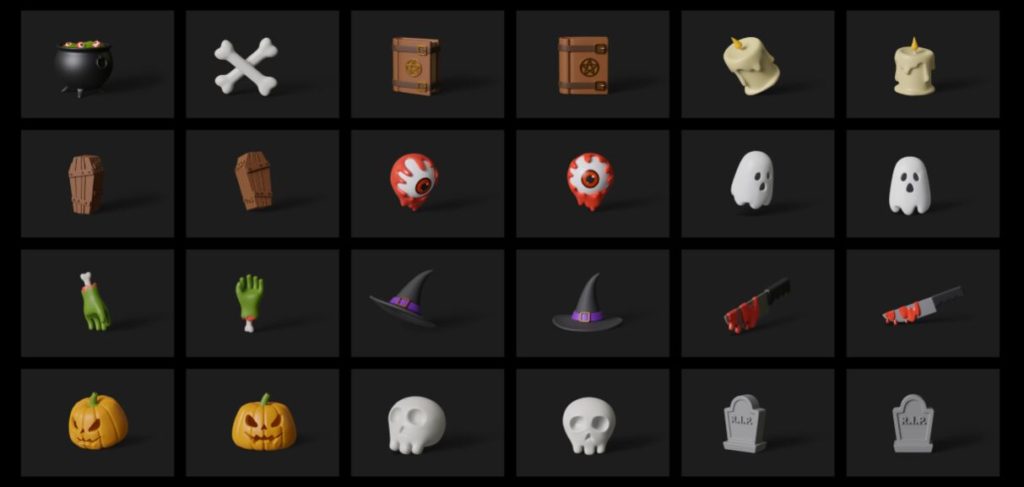 Download Free 24 Halloween 3D Illustrations Figma - Free Figma