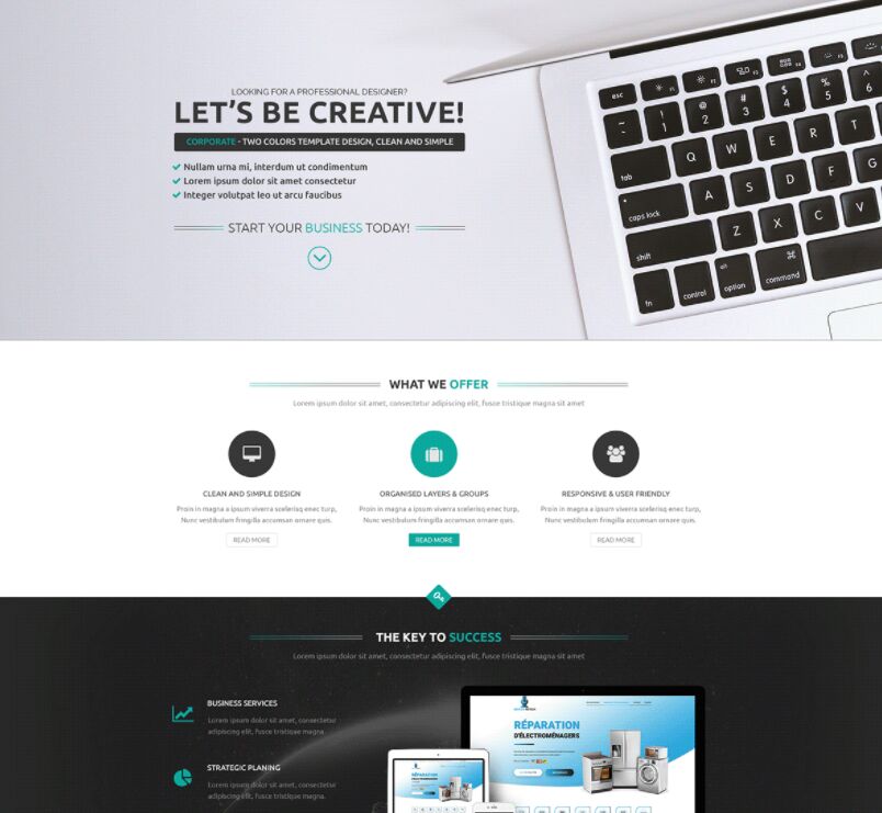 Download Free Corporate Business PSD Web Template - Free Website Templates