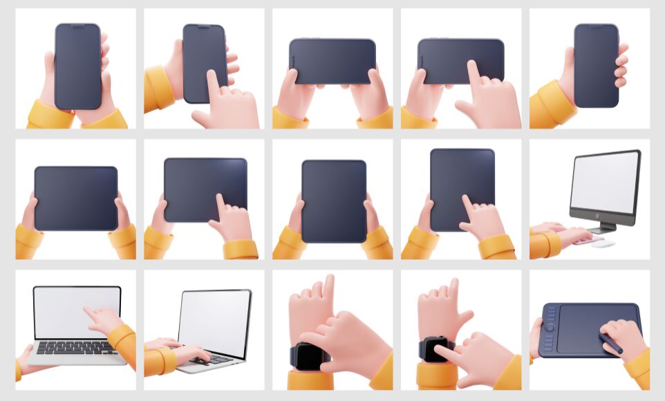 Download Free 3D Device Mockups & Icons Figma - Free Figma, Figma Mockups