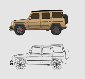 Download Free Mercedes-Benz AMG G63 Vector Illustration - Free Figma