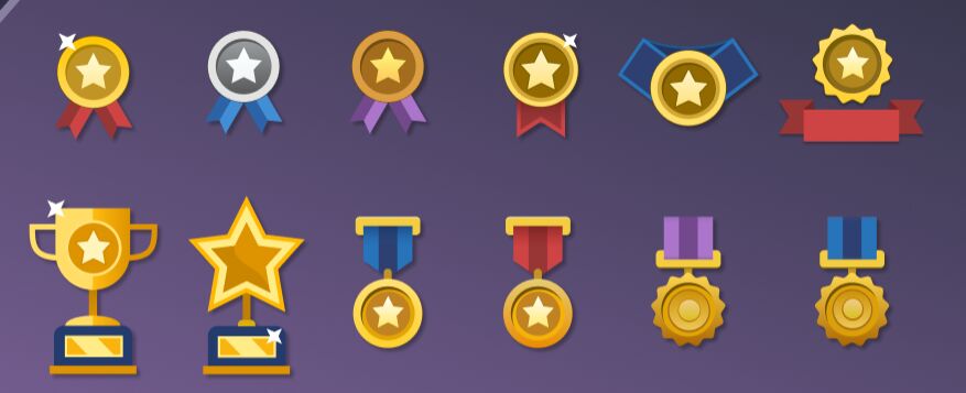 Download Free Vector Glossy Award Badges with Ribbons - Free Vector Labels