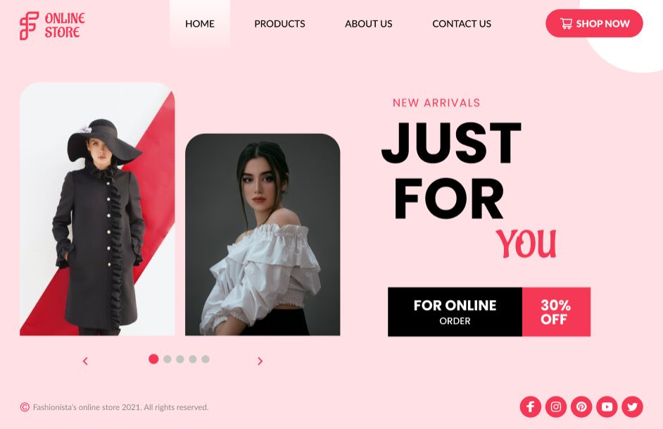 Download Free Fashion Website Landing Page Figma - Free Figma