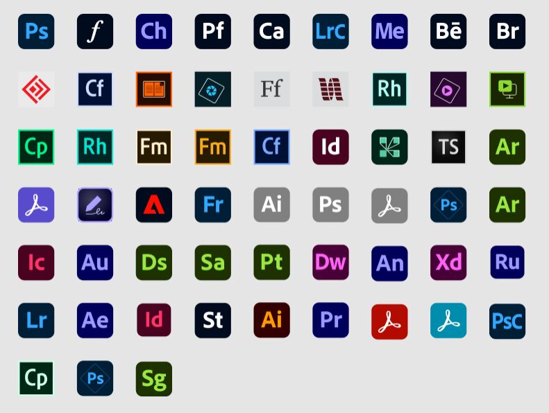Download Free Adobe Product App Logo Set - Free App Icons, Figma