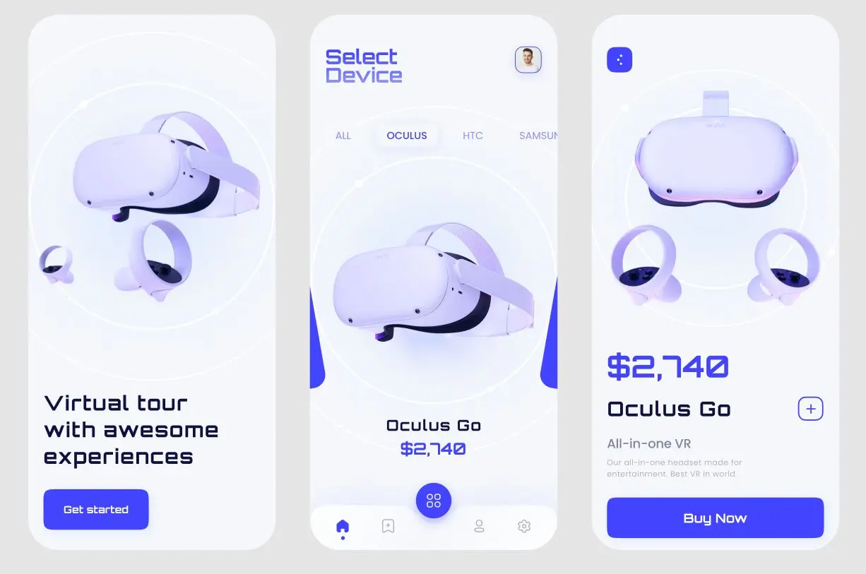 Download Free Mobile VR Store UI Design Figma - Free Figma, Mobile UI