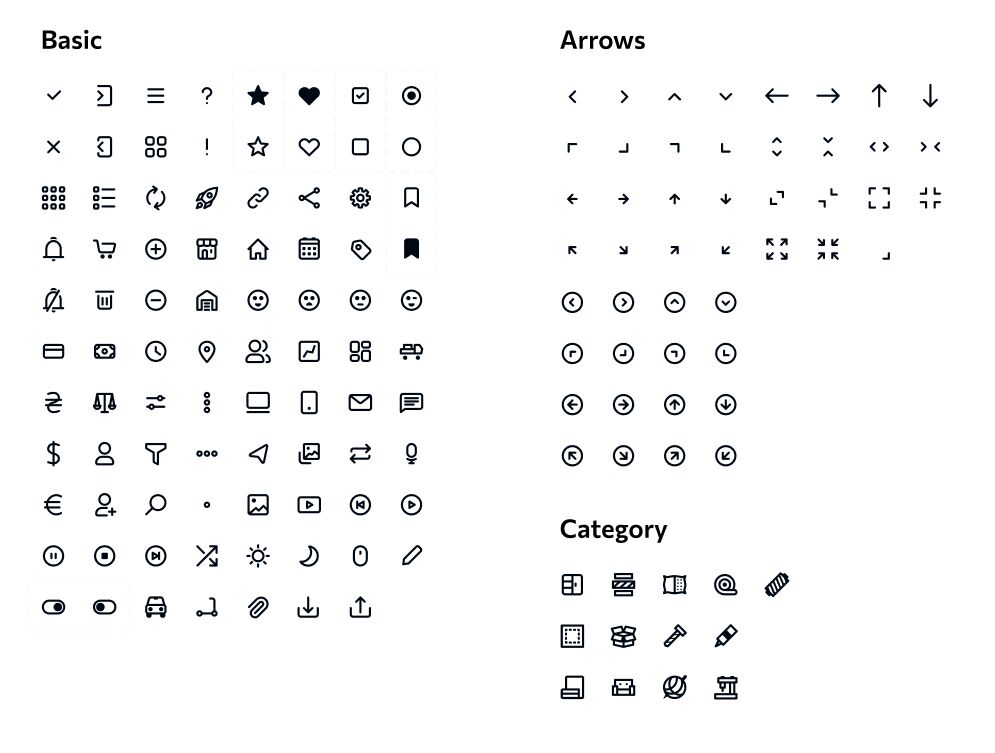 Download Free 100+ Essential UI Icons In 3 Styles - Free Figma, Web Icons
