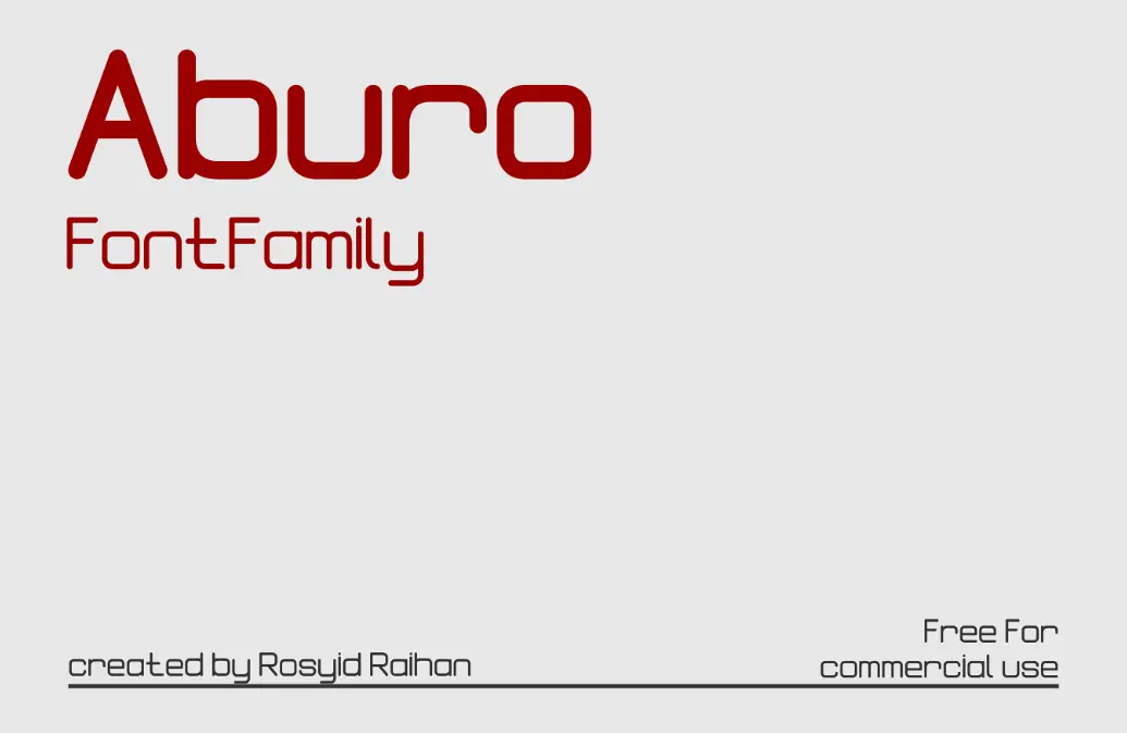 Download Free Aburo Font Family - Free Fonts