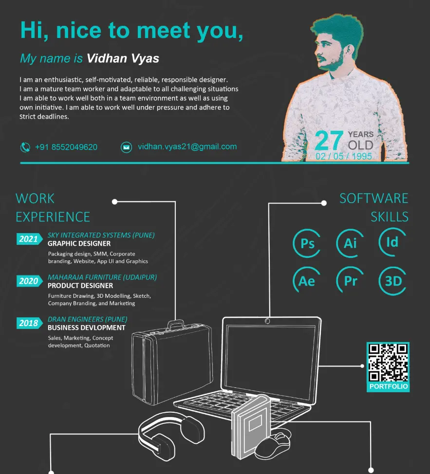 Download Free Graphic Designer Resume/CV Template - Free PSD Mockups
