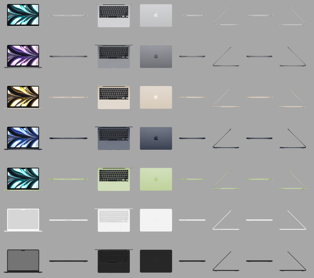 Download Free 7 MacBook Air 2022 Vector Mockups - Free Figma, Figma Mockups