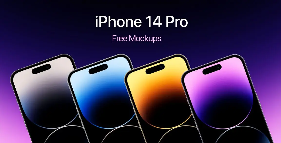 Download Free Clay & Realistic iPhone 14 Mockups - Free Figma, Figma ...