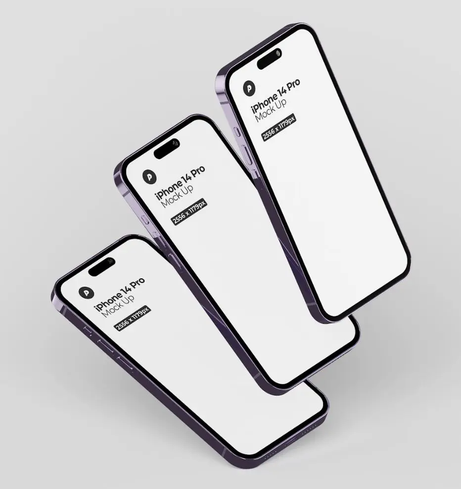 Download Free 12 iPhone 14 Pro Mockups Pack PSD - Free PSD Mockups