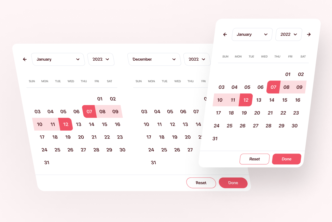 Download Free Minimal Clean Date Picker UI Design - Free Figma