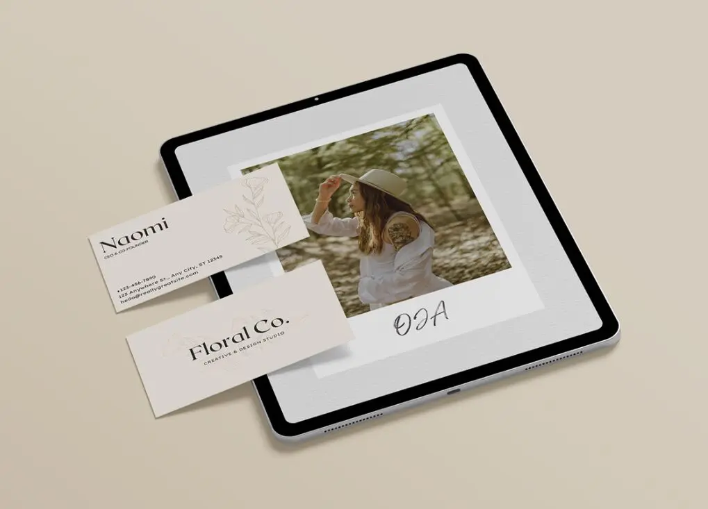 Download Free Realistic iPad Pro & Business Card Mockup - Free PSD Mockups