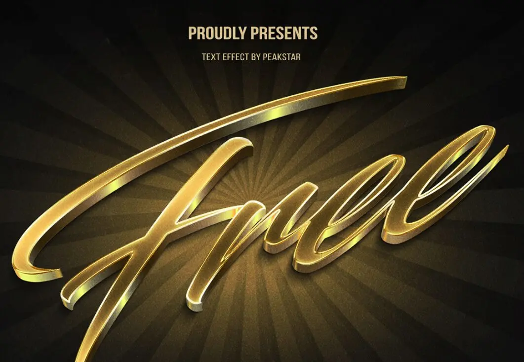 Download Free High Quality Golden Photoshop Text Effect - Free Other PSD