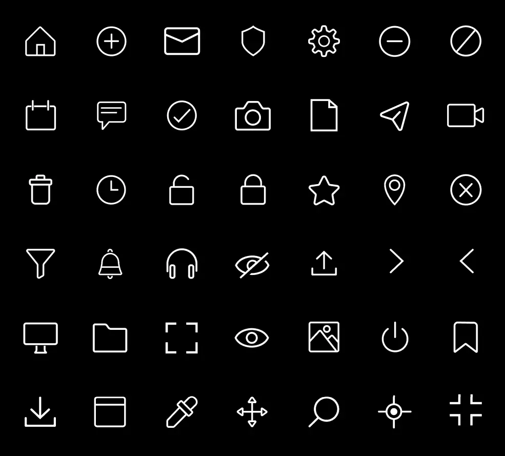 Download Free 42 Essential Icons Figma - Free Web Icons
