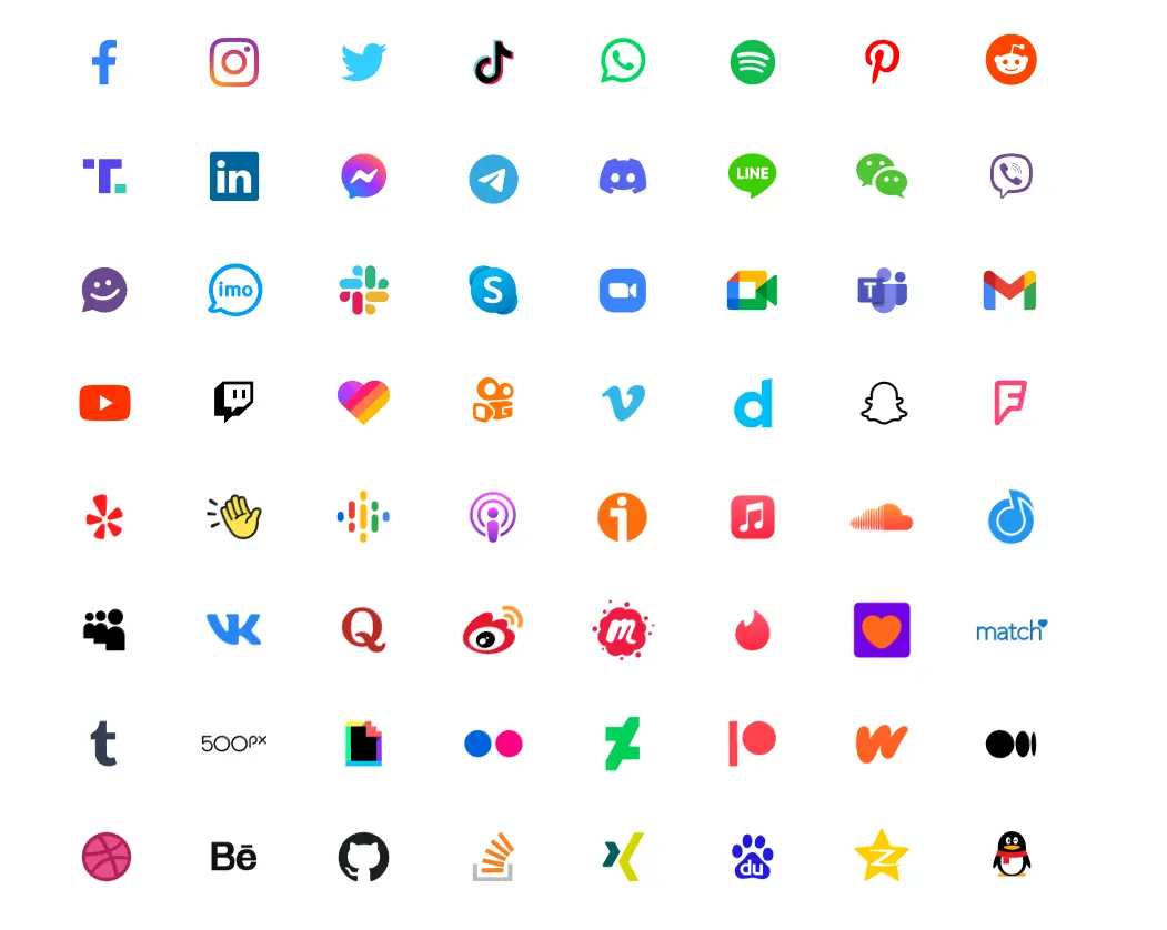 Free 64 Colored Social Icons Figma - TitanUI