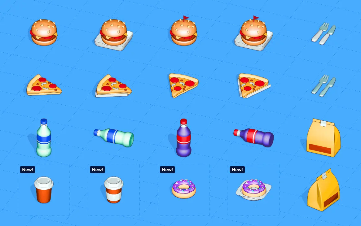 Download Free Isometric Food & Drink 3D Icons Figma - Free Figma, Food ...