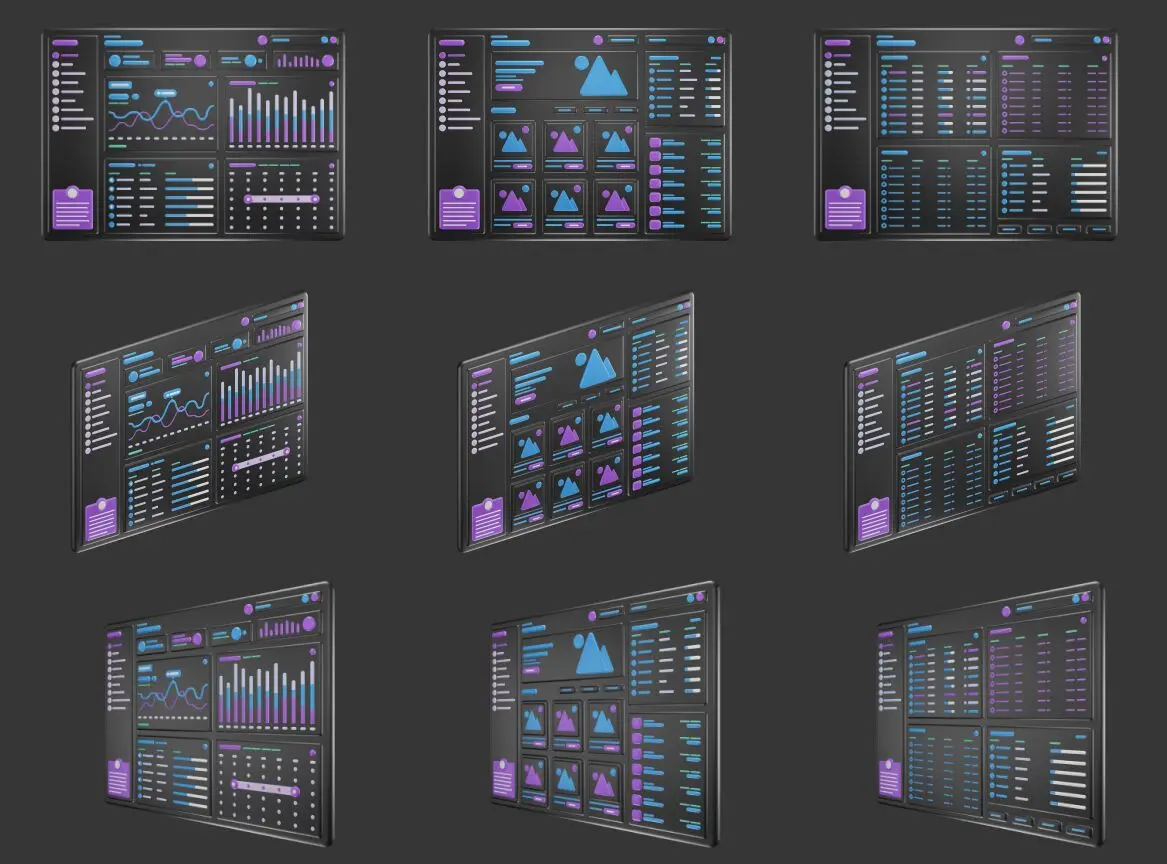 Download Free 3D Dashboard Illustrations Figma - Free Figma