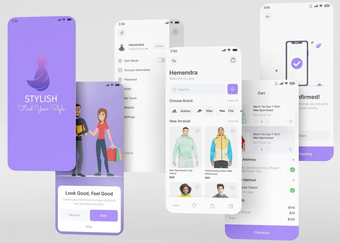 Download Free Stylish Shopping Mobile App Design Figma - Free Figma ...