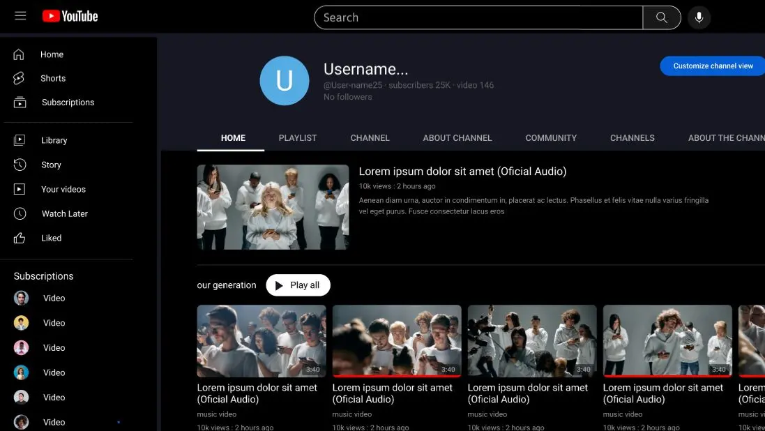 Download Free YouTube Profile Mockups (Mobile & Desktop) Figma - Free ...
