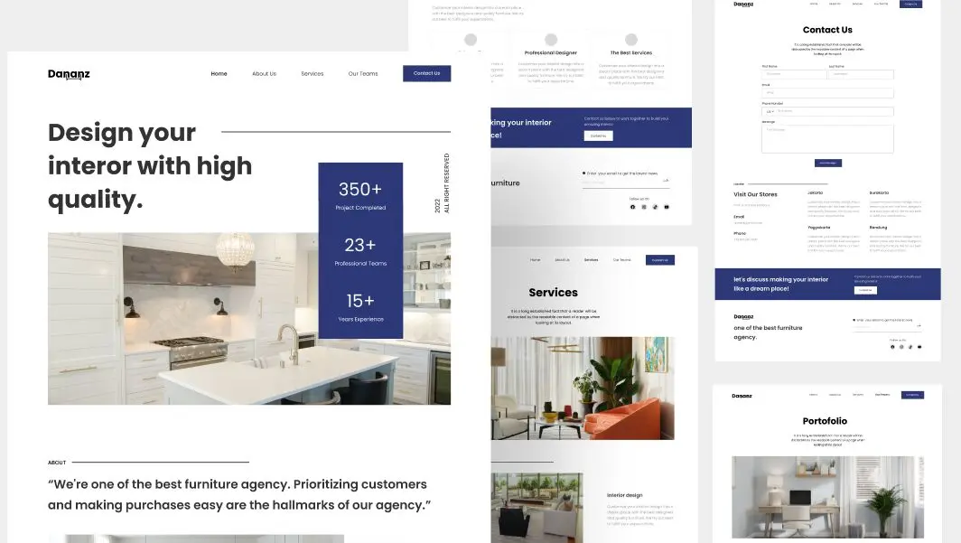 Download Free Interior Design Web UI Kit Figma - Free Figma, Web UI Kits