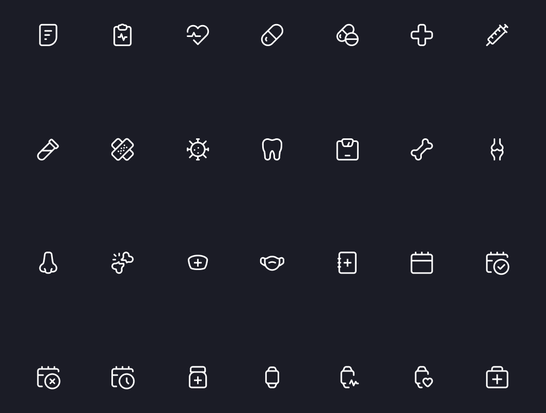 Free 98 Health And Medical Icons (4 Styles) - TitanUI
