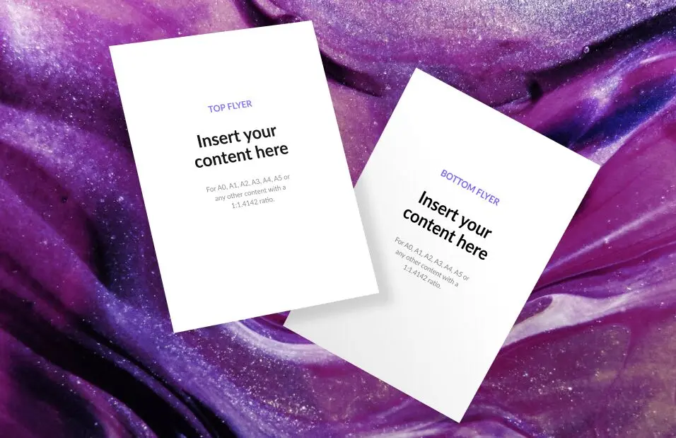 Download Free A4 & A5 Flying Flyer Mockup Figma - Free Figma Mockups