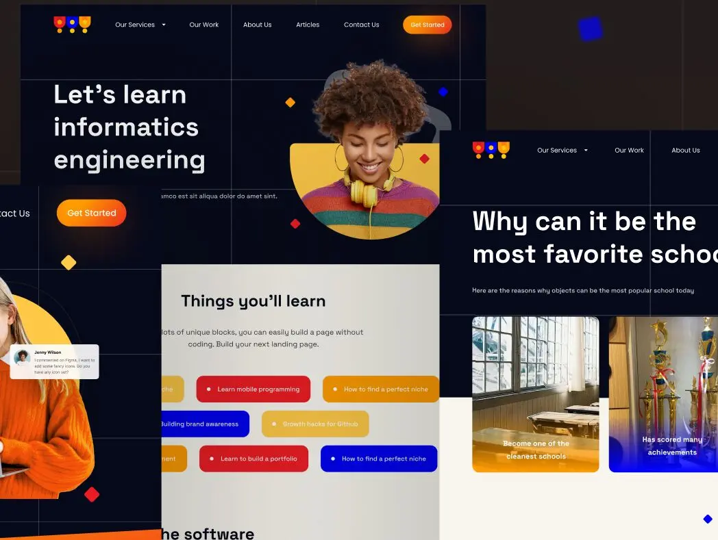 Download Free University Web UI Kit Figma - Free Figma, Web UI Kits