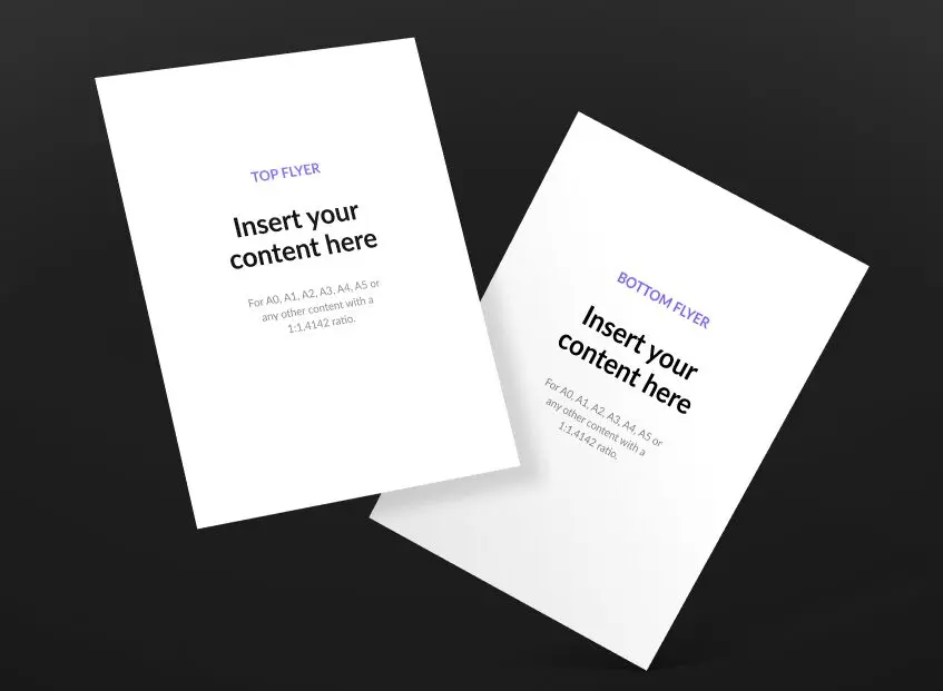 Download Free Flying A4 & A5 Flyer Mockup Figma - Free Figma Mockups