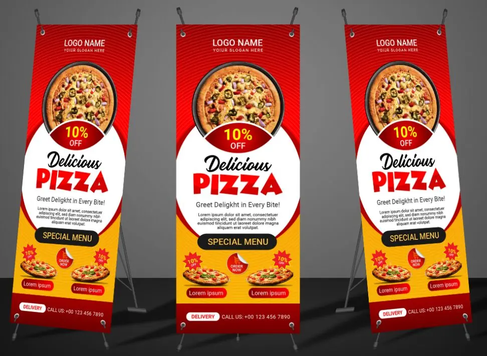 Download Free Realistic X-Stand Banners Mockup PSD - Free PSD Mockups