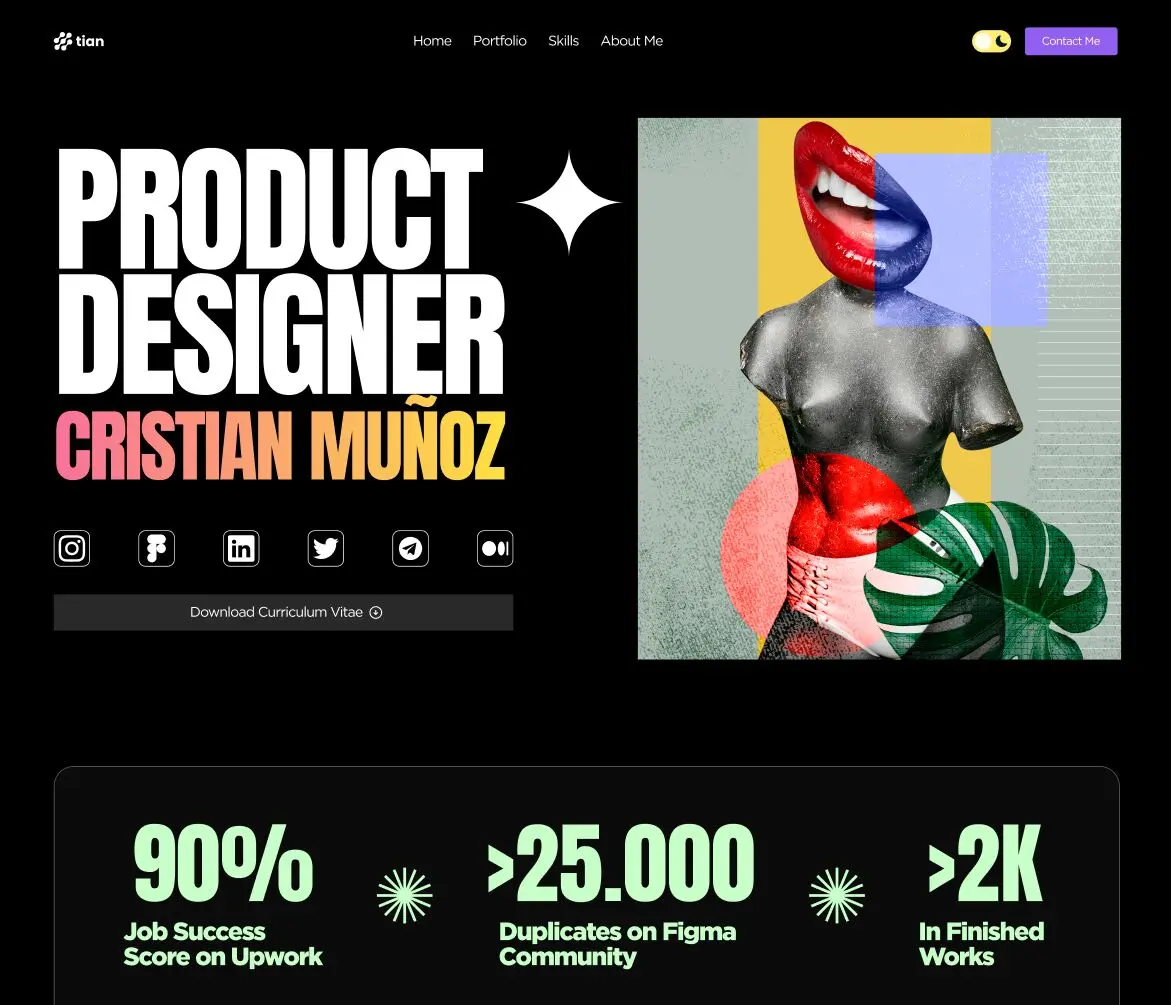 Download Free Responsive Portfolio Web UI Kit - Free Figma, Web UI Kits