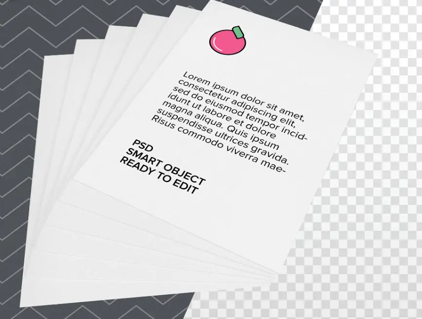 Download Free Realistic Paper Stack PSD Mockup - Free PSD Mockups