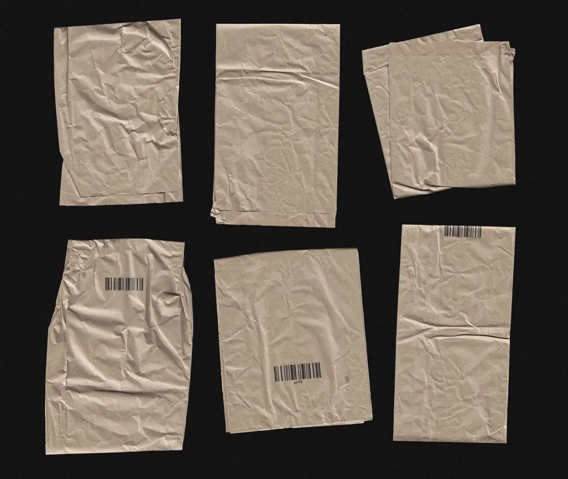 Download Free 6 Realistic Craft Papers - Free PSD Mockups