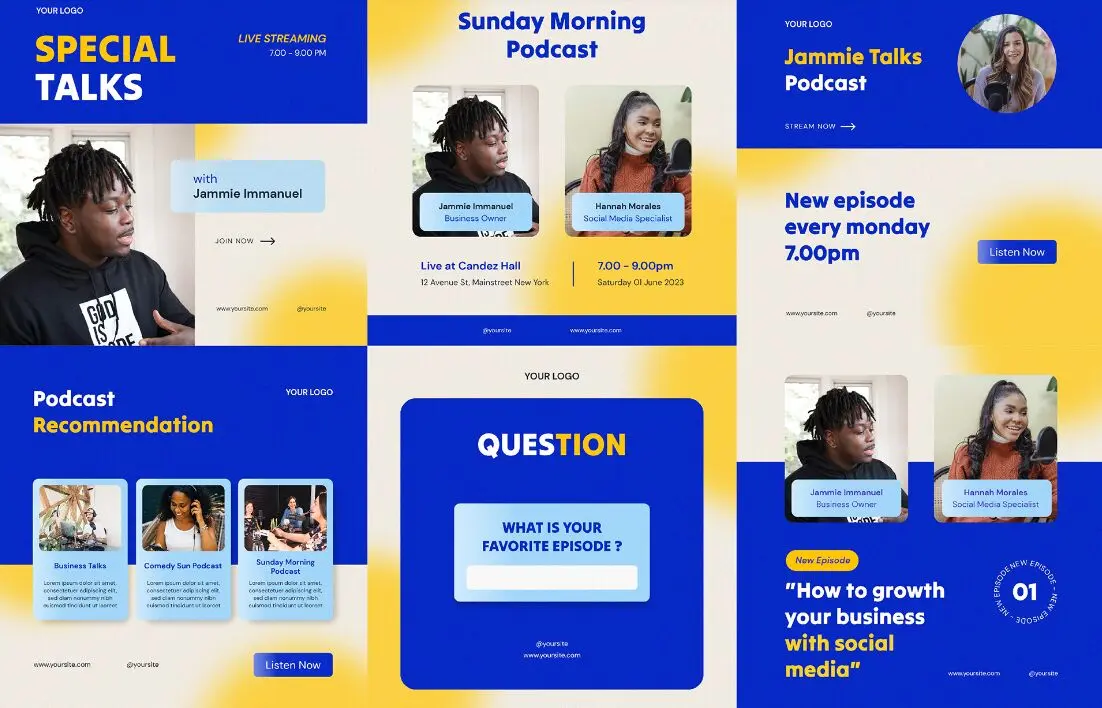 Download Free Podcast Instagram Post Template PSD - Free PSD Mockups
