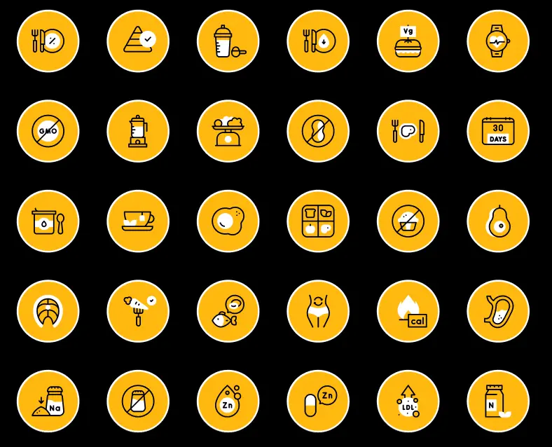 Download Free Diet Circle Icon Set Figma - Free Food Icons