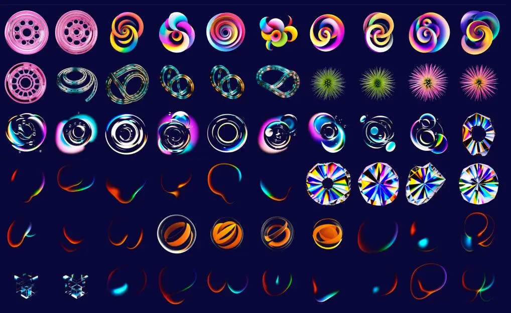 Free 300+ Abstract 3D Shapes Figma - TitanUI