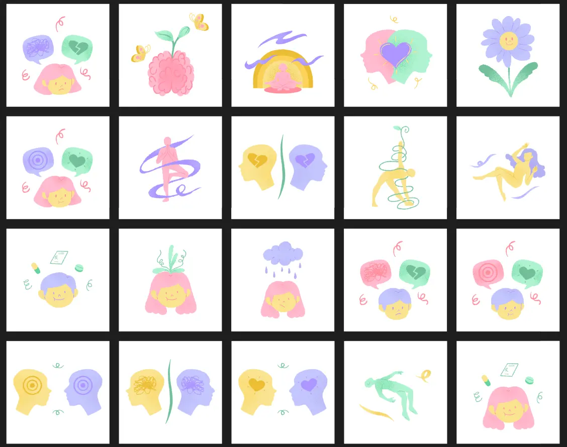 Download Free 30 Hand-drawn Mental Health and Wellness Illustrations ...