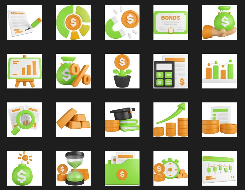 Download Free 20 Investment 3D Icons Figma - Free Business Icons, Figma