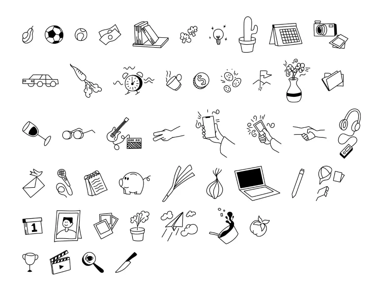 Download Free 54 Notion-style Illustrations Figma - Free Figma