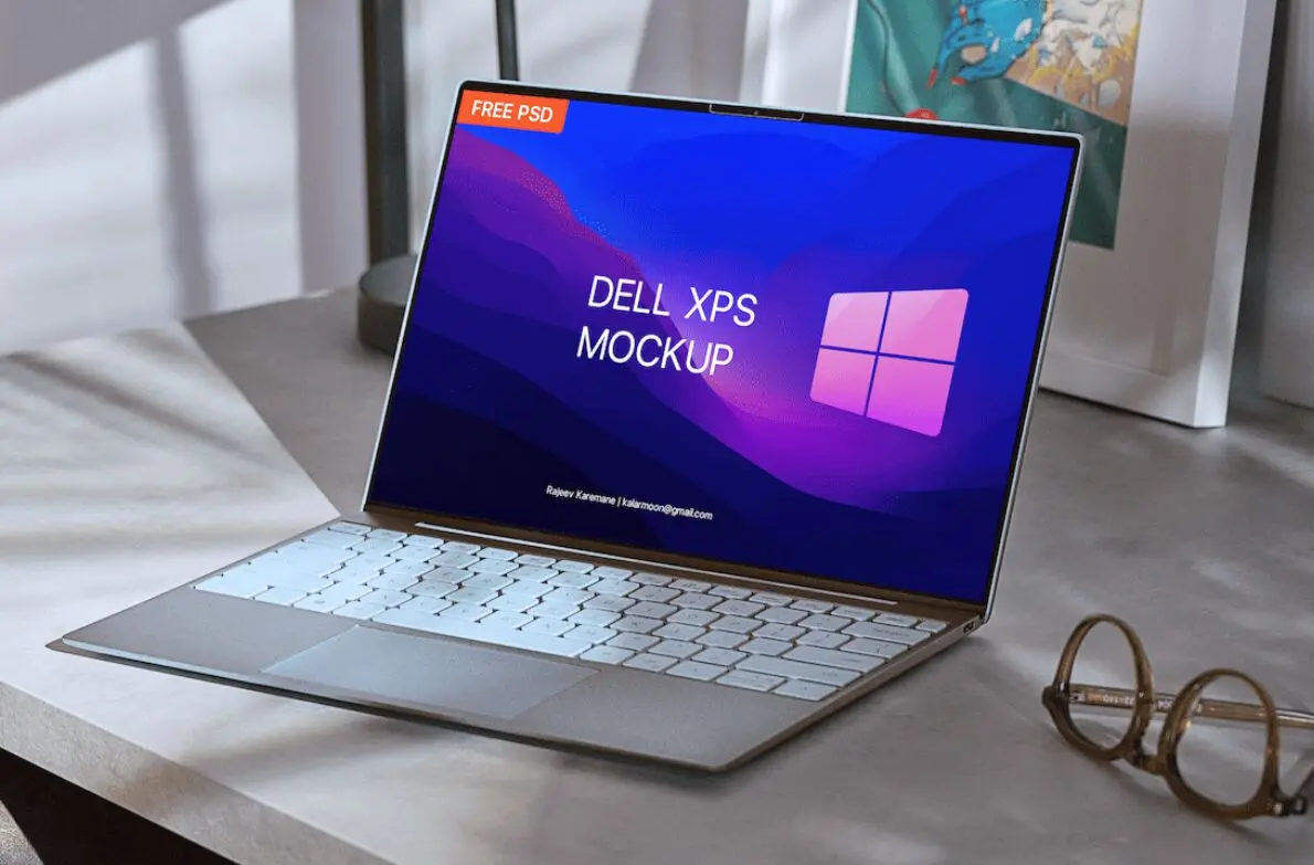 Download Free Dell Laptop Mockup PSD - Free PSD Mockups