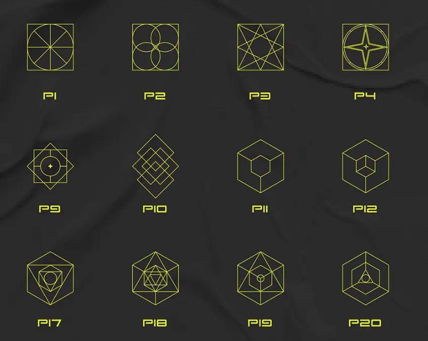 Download Free 148 Geometric Vector Shapes (EPS) - Free Vector Misc